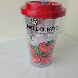 Dining | New Sanrio Hello Kitty Red Apple Acrylic Tumbler I Love Apples ...